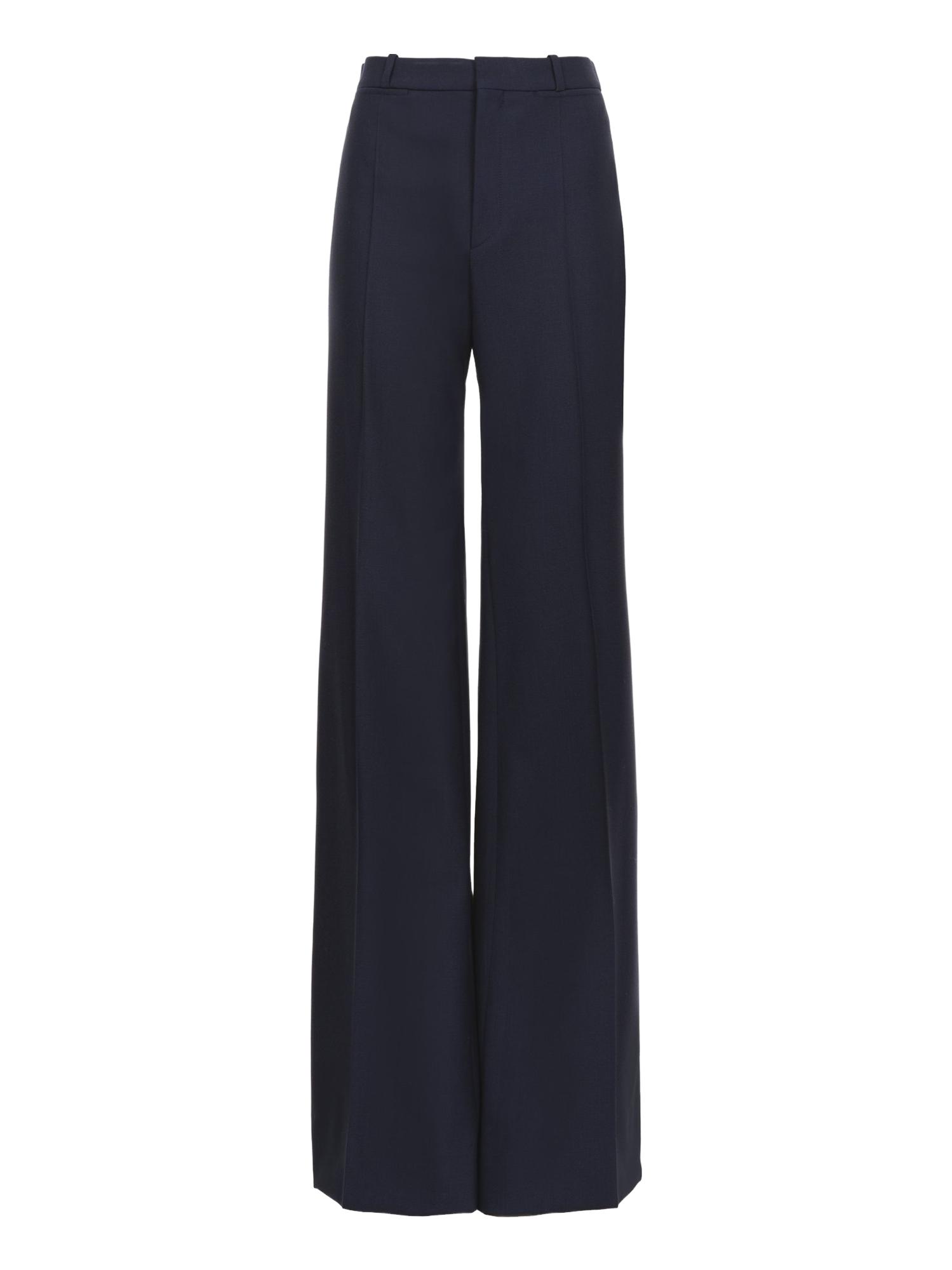 CHLOÉ Chloe Belted Wool Bell Bottom Trousers